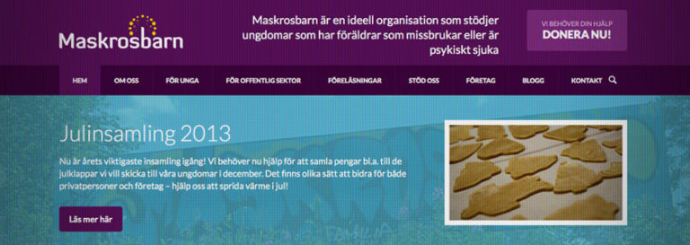 Maskrosbarns nya webbplats - Triggerfish